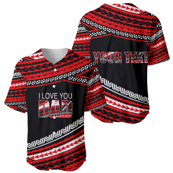 (Custom Personalised) Happy Fathers Day Polynesian Baseball Jersey I ...