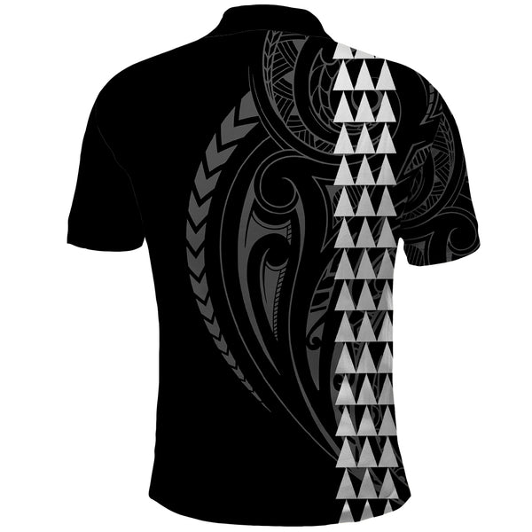 Polynesian Polo Shirt Hawaiian Warrior and Aloha Girl With Hammerhead ...