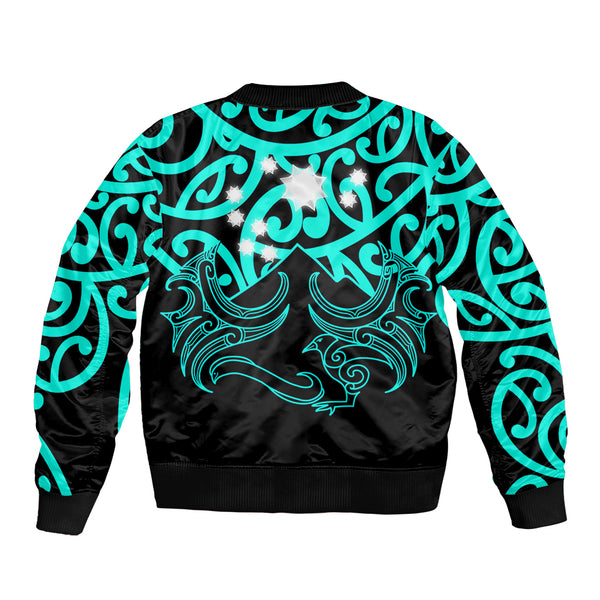 Matariki New Zealand Bomber Jacket Maori New Year Turquoise LT6