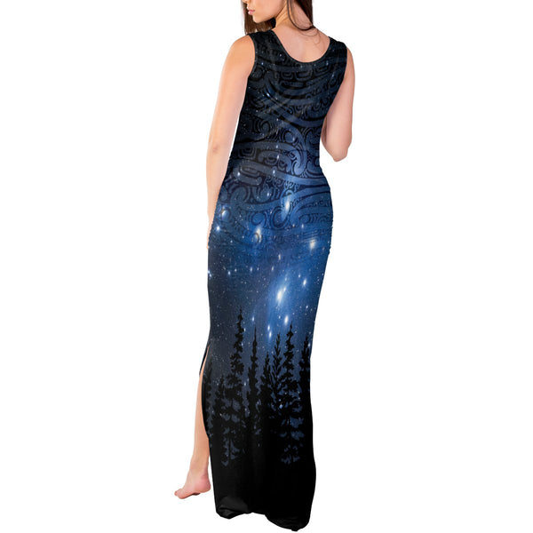 Matariki Te Tau Hou Māori Tank Maxi Dress New Zealand Starry Sky LT7