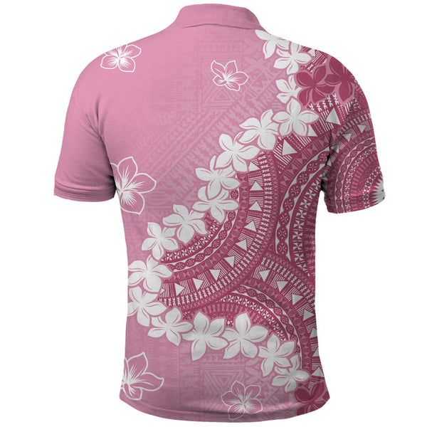 Bula Fiji Women's Day Polo Shirt Pink Masi Tapa LT7