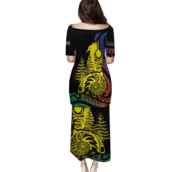 New Caledonia Kanaky Puletasi Stylized Fleche Faitiere With Kagu Bird LT7