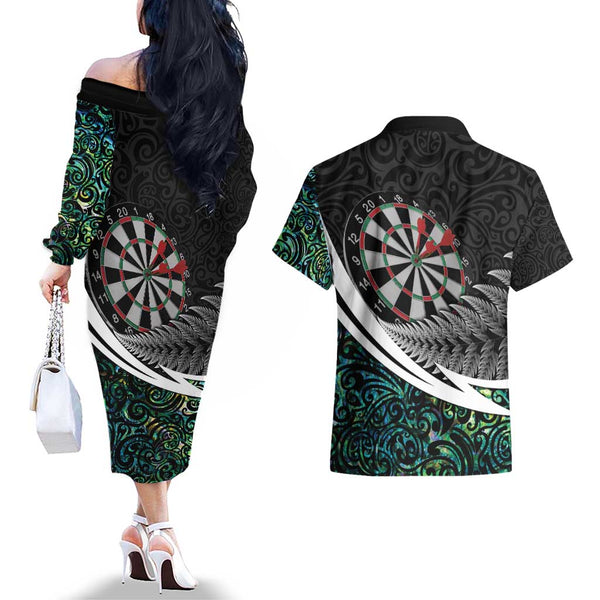 Personalized NZ Darts Couples Matching Off The Shoulder Long Sleeve ...