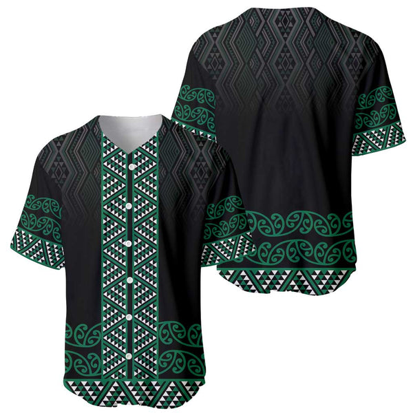 Maori Taniko Patterns Baseball Jersey Pounamu Niho Taniwha Mix Paatiki ...