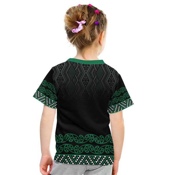 Maori Taniko Patterns Kid T Shirt Pounamu Niho Taniwha Mix Paatiki ...