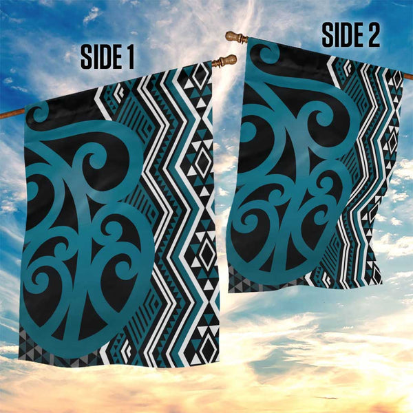 Maori Taniko Patterns Garden Flag Azure Patiki Motifs Mix Whakairo ...