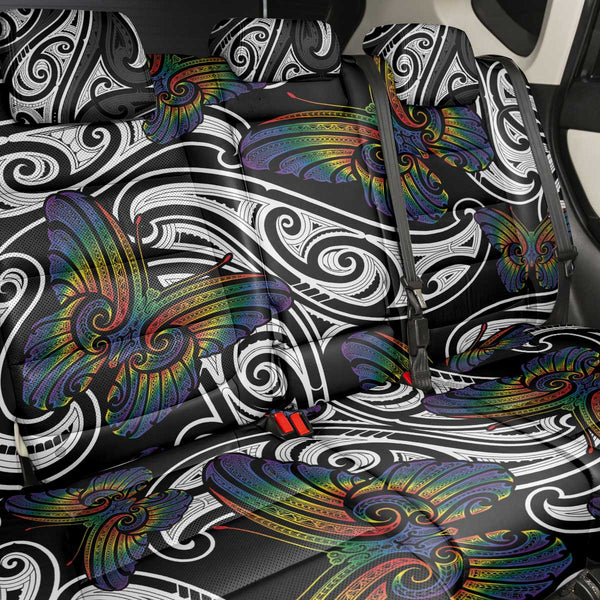 Aotearoa Takatapui Pride Back Car Seat Cover Rainbow Butterfly - Free ...