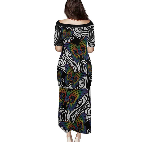 Aotearoa Takatapui Pride Puletasi Rainbow Butterfly - Free To Love LT7