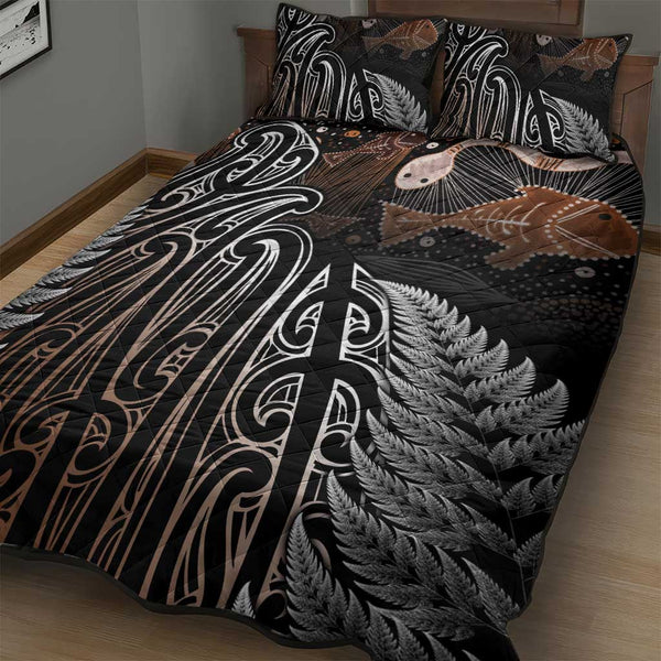 Aotearoa Maori - Australia Indigenous Quilt Bed Set Koiri Whakairo Mix ...