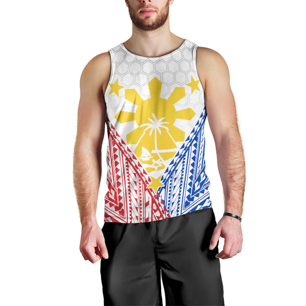 Personalised Philippines Mix Guam Men Tank Top Filipino Flag Style LT7