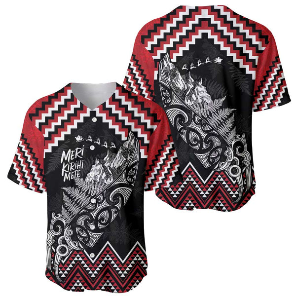 New Zealand Christmas Taniko Poutama Baseball Jersey Mountainscape ...