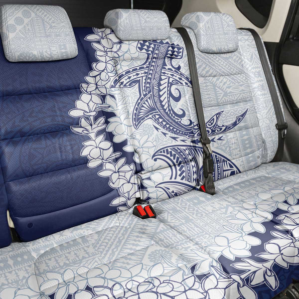 Polynesian Navy Blue Plumeria Lei Back Car Seat Cover with Hammerhead ...