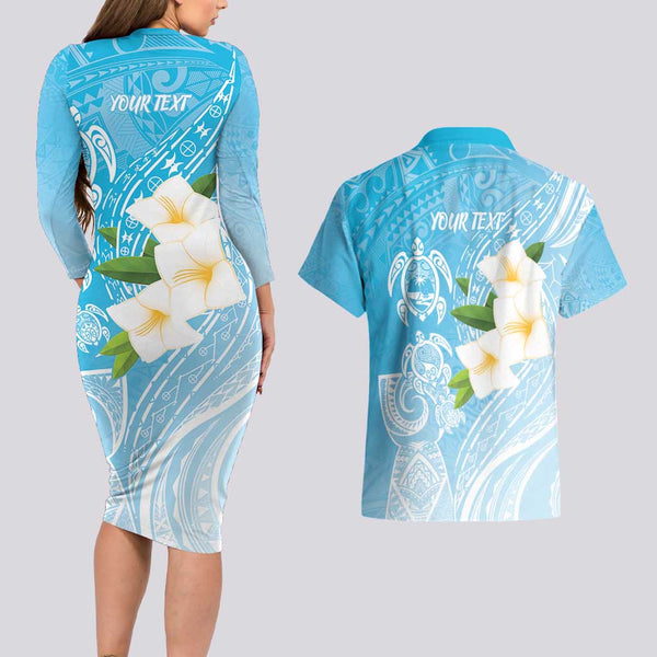 Personalized Guam Chamorro Couples Matching Long Sleeve Bodycon Dress ...