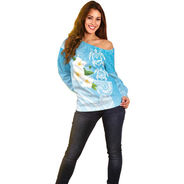 Personalized Guam Chamorro Off Shoulder Sweater Turtles and Guasali ...