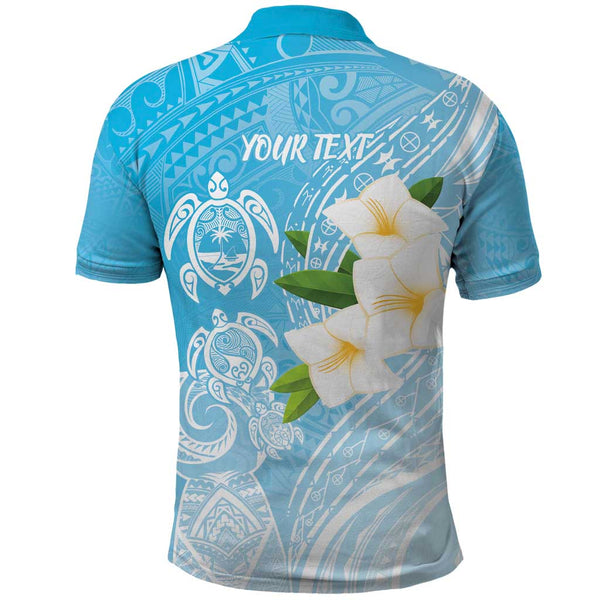 Personalized Guam Chamorro Polo Shirt Turtles and Guasali Flowers LT7