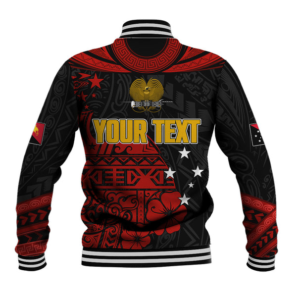 Personalised PNG Kumuls Rugby Baseball Jacket Motuan Mix Patterns LT7