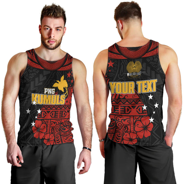 Personalised PNG Kumuls Rugby Men Tank Top Motuan Mix Patterns LT7