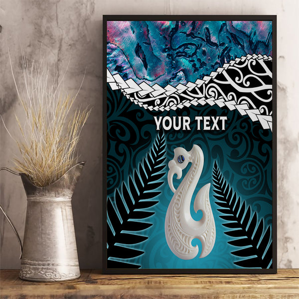 Personalised New Zealand Maori Canvas Wall Art Manaia Paua Shell ...