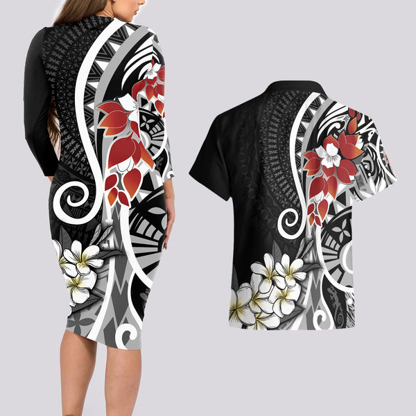 Bula Fiji Tagimaucia Mix Plumeria Masi Tapa Couples Matching Long ...