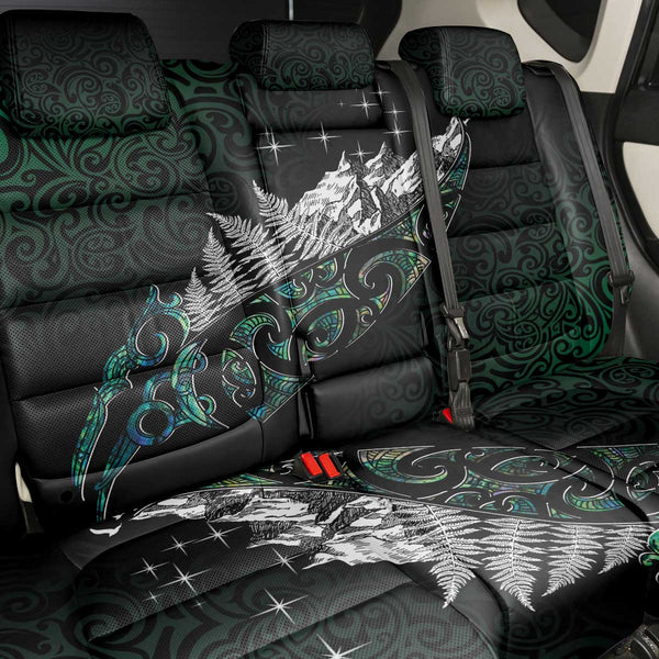 Maori Matariki Back Car Seat Cover Landscape Styled Fern - Paua Shell LT7
