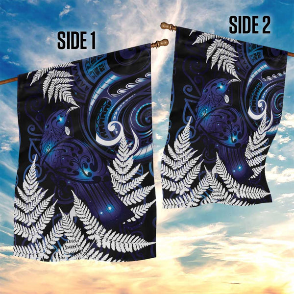 New Zealand Maori Matariki Garden Flag Tui Bird Galaxy LT7
