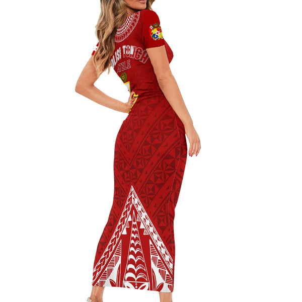 Personalised Kolisi Tonga Atele Short Sleeve Bodycon Dress Tongan ...