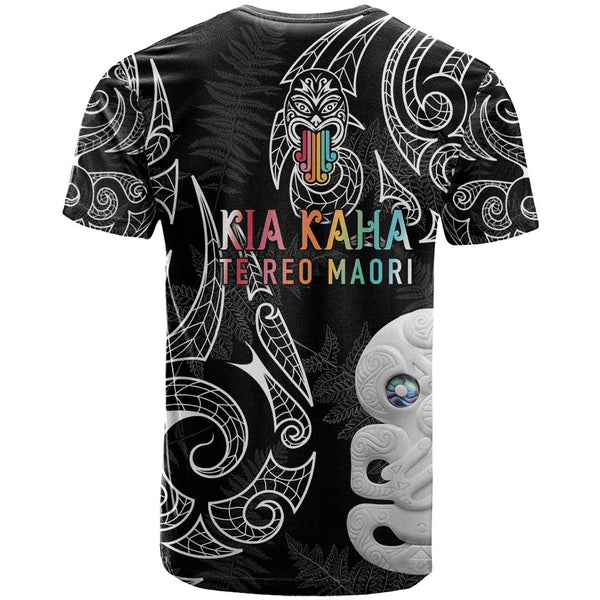 Kia Hara Te reo Maori T Shirt Manaia Moko Pattern LT7