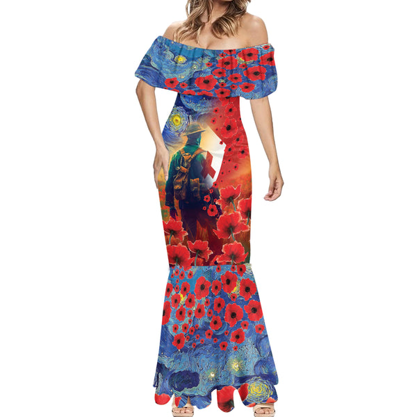 Tonga ANZAC Day Personalised Mermaid Dress Soldier Te Tau Manatui ...