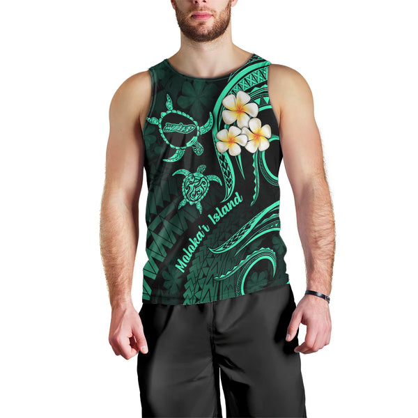 Polynesian Hawaii Men Tank Top Molokai Islands with Pacific Plumeria ...
