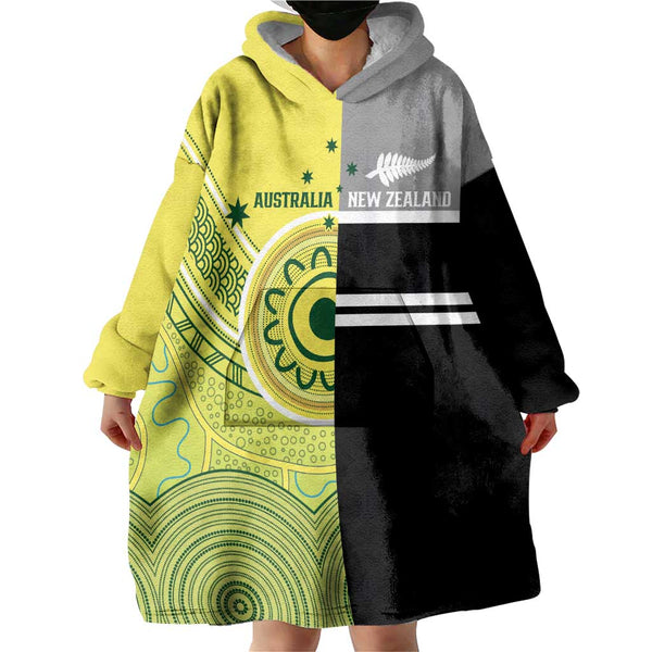 Custom Cricket AUNZ Spirit Wearable Blanket Hoodie Aussie New Zealand ...
