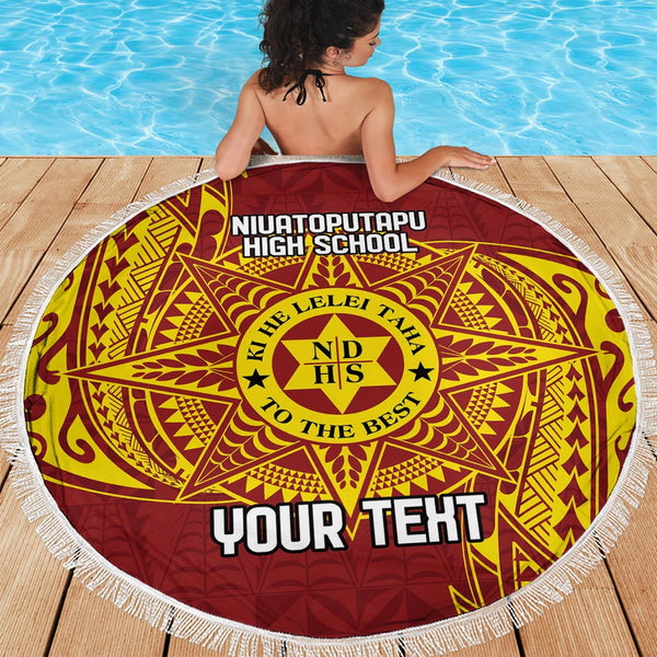 Personalised Tonga Niuatoputapu High School Beach Blanket Special ...