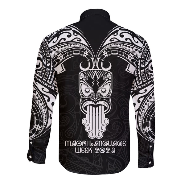 New Zealand Te Reo Maori Long Sleeve Button Shirt Kia Kaha Maori ...