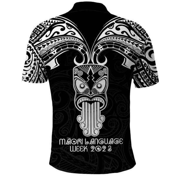 New Zealand Te Reo Maori Polo Shirt Kia Kaha Maori Language Week Black ...