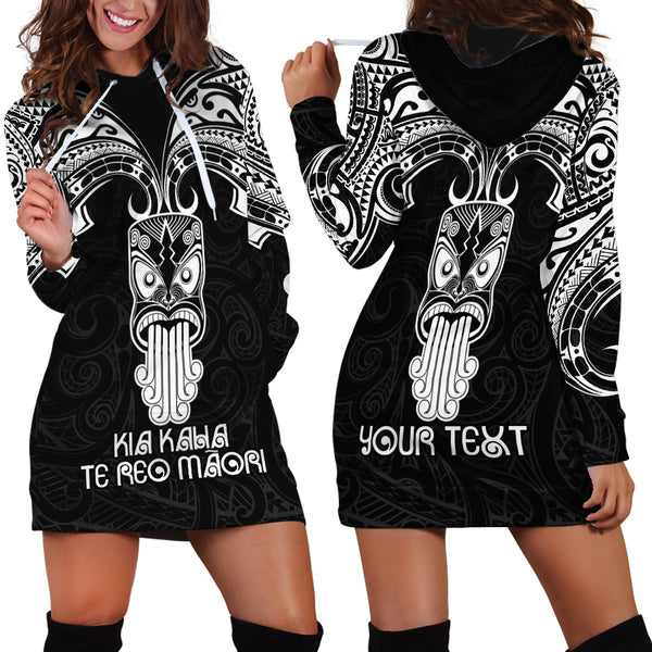 Personalised New Zealand Te Reo Maori Hoodie Dress Kia Kaha Maori ...