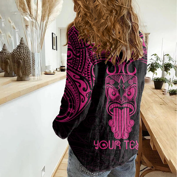 Personalised New Zealand Te Reo Maori Women Casual Shirt Kia Kaha Maori ...