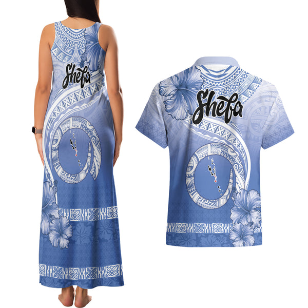 Shefa Vanuatu Couples Matching Tank Maxi Dress and Hawaiian Shirt ...
