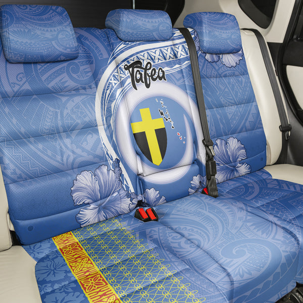 Tafea Vanuatu Back Car Seat Cover Hibiscus Sand Drawing with Pacific ...