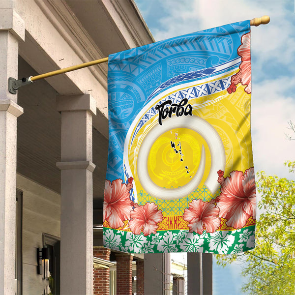 Torba Vanuatu Garden Flag Hibiscus Sand Drawing with Pacific Pattern LT9