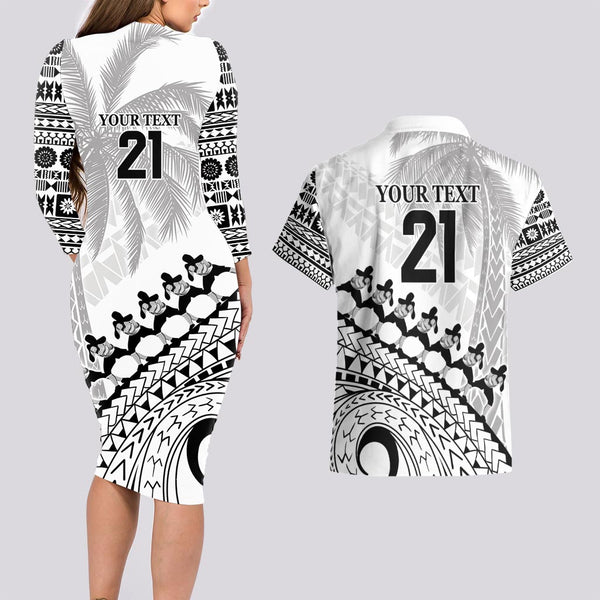 Custom Fiji Rugby Cibi Dance Couples Matching Long Sleeve Bodycon Dress ...