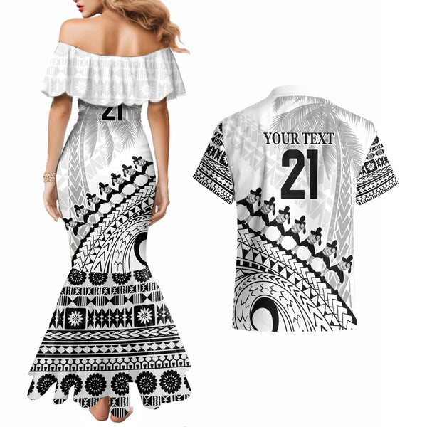 Custom Fiji Rugby Cibi Dance Couples Matching Mermaid Dress and ...