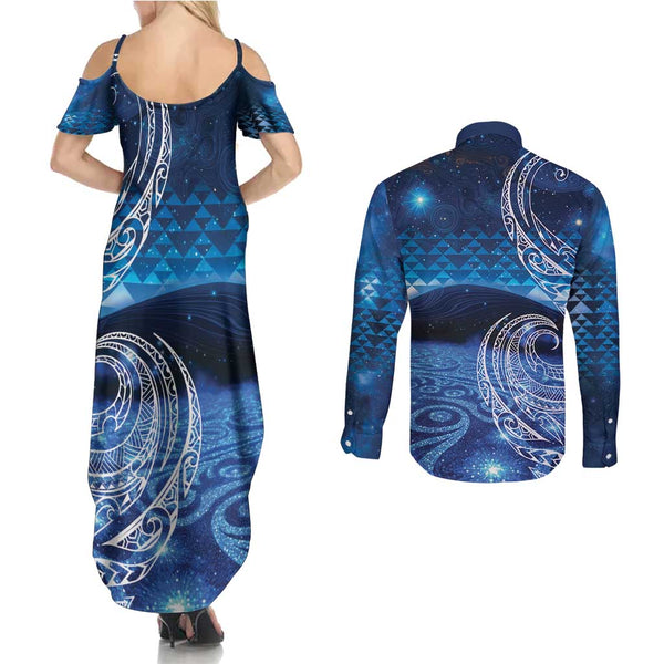 New Zealand Matariki Couples Matching Summer Maxi Dress and Long Sleeve ...