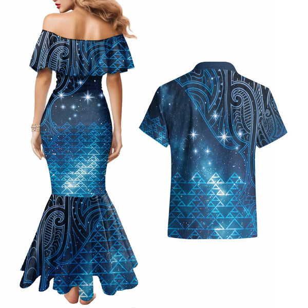New Zealand Matariki Couples Matching Mermaid Dress and Hawaiian Shirt ...
