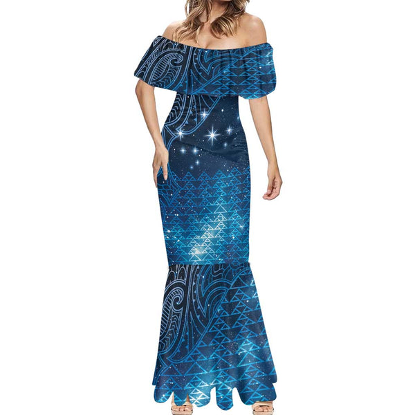 New Zealand Matariki Mermaid Dress Taniko Aramoana With Maori Galaxy ...