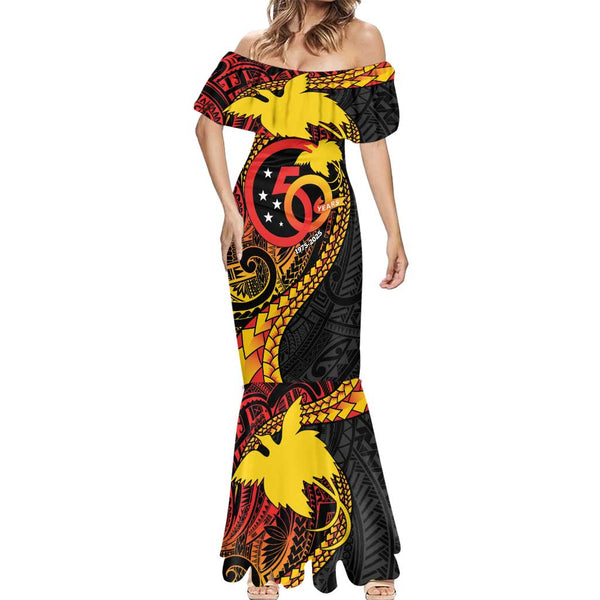 Papua New Guinea Tribal Tattoo Mermaid Dress 50th Independence ...