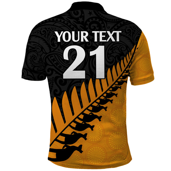 Custom Australia New Zealand Rugby Polo Shirt Aboriginal Wallabies and ...
