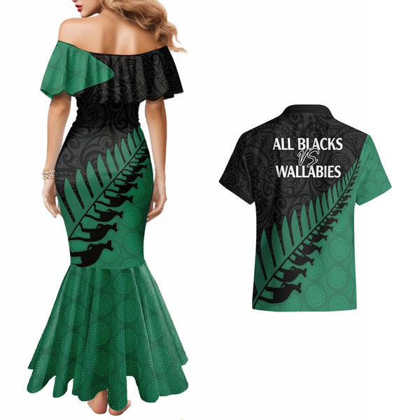 Australia Wallabies and Aotearoa Rugby Couples Matching Mermaid Dress ...