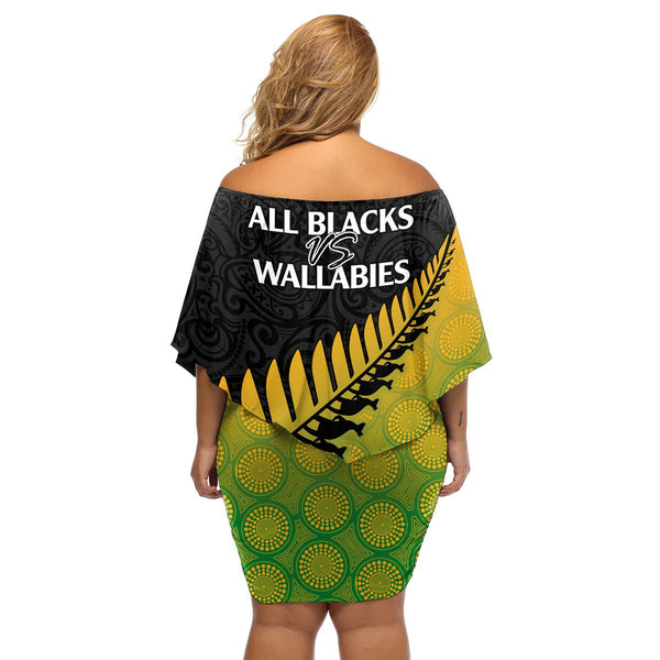 Australia Wallabies and Aotearoa Rugby Off Shoulder Short Dress ...