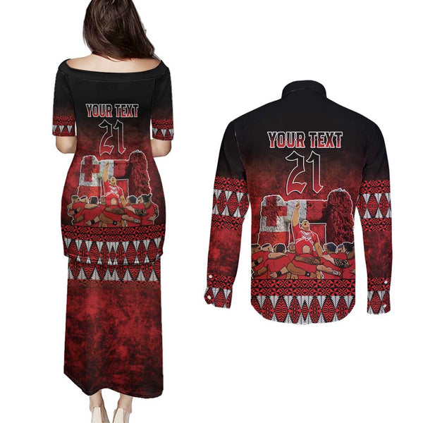 Custom Tonga 676 Haamonga a Maui Couples Matching Puletasi and Long ...