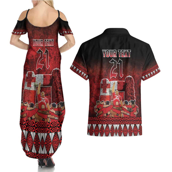 Custom Tonga 676 Haamonga a Maui Couples Matching Summer Maxi Dress and ...