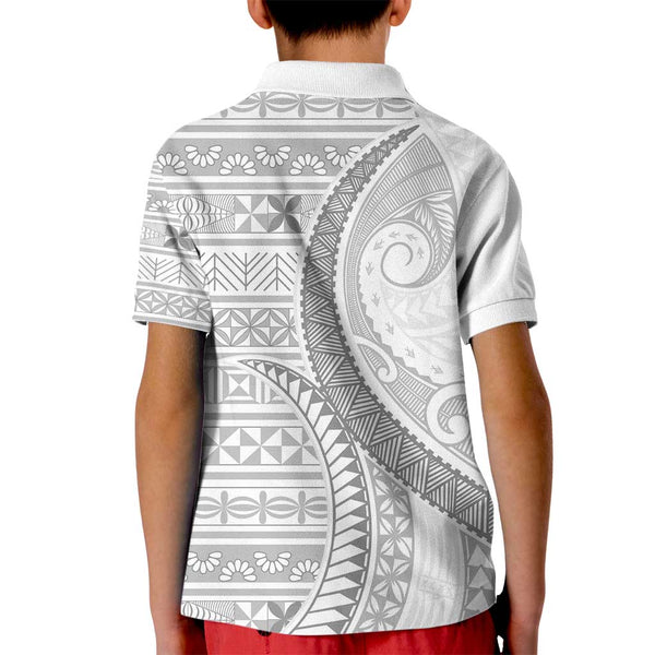 Tokelau White Sunday Kid Polo Shirt Lotu Tamaiti Ngatu Tokelau Feletoa ...